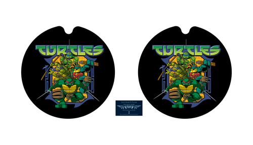TEENAGE MUTANT NINJA TURTLES CUSTOM RUBBER CAR COASTERS SET (2) | eBay