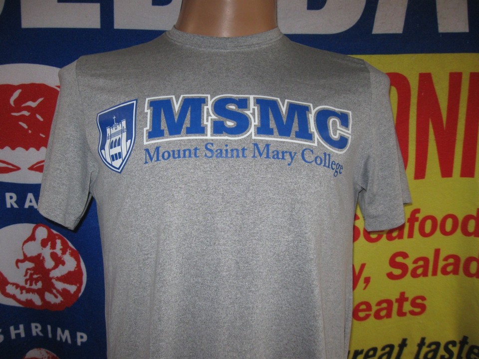 MOUNT SAINT Mary College KNIGHTS t Shirt Men's Large New York Skyline ...