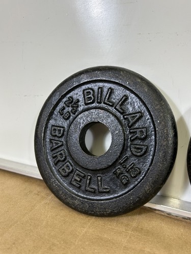 Vintage Billard Barbell Company Pair of 2.5 Pound Standard Weight ...