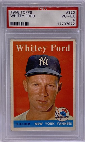 1958 Topps #320 White Ford New York Yankees HOF PSA 4 VG-EX GRADED ...