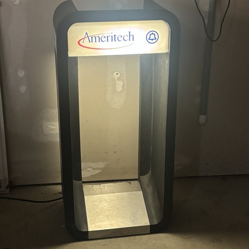 Vintage Ameritech Pay Phone Shroud Booth Cover Fluorescent Light Up ...