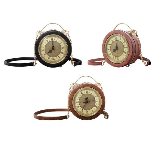 Clock Purse Female Trendy Zippered Classic Womens Shoulder Bag for ...