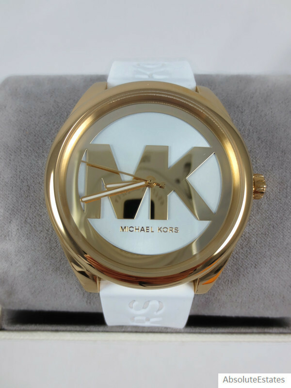 Michael Kors MK7141 42mm Gold-Tone Stainless Steel Case with White ...