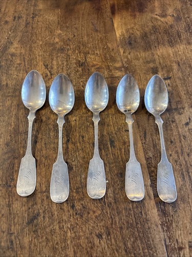 Antique Sterling Silver B. Allen & Co. Fiddleback Spoon Lot | eBay