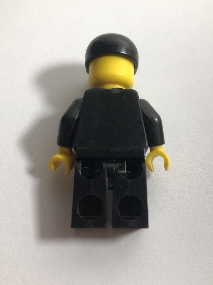Lego Minifigure, City Police Officer with Black Suit & Cap, Gold Badge ...