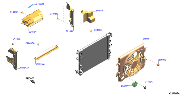 Genuine Nissan Seal Condenser Side 921845EA1A / 92184-5ea1a OEM for ...