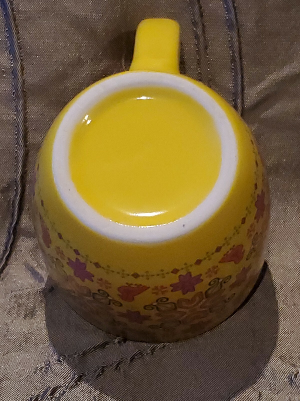 Nestle ABUELITA Yellow Ceramic Cup Mug Arte Managua Manuela Flores EUC ...