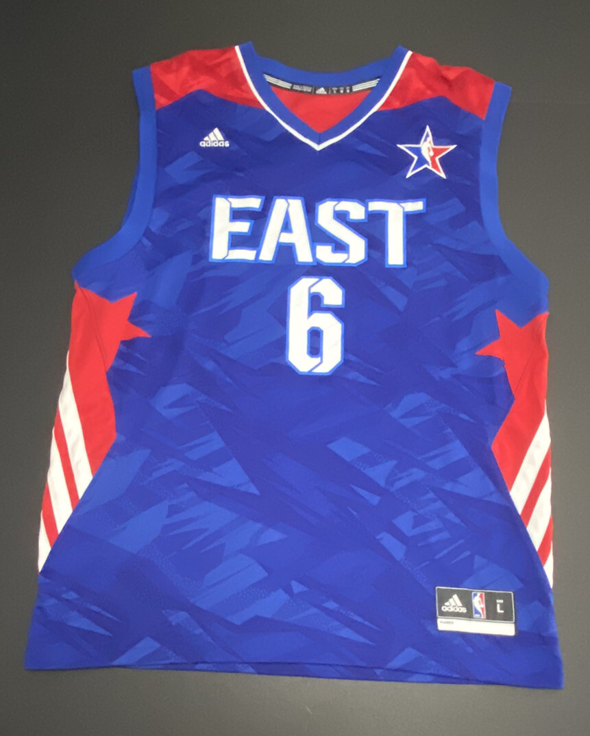 Miami Heat #6 Lebron James 2013 NBA “East” All-star Adidas Mens Large ...