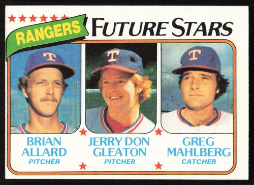 1980 Topps Rangers Future Stars - Brian Allard/Jerry Don Gleaton/Greg ...