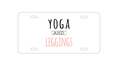 Aluminum License Plate - - Yoga and Leggings | eBay
