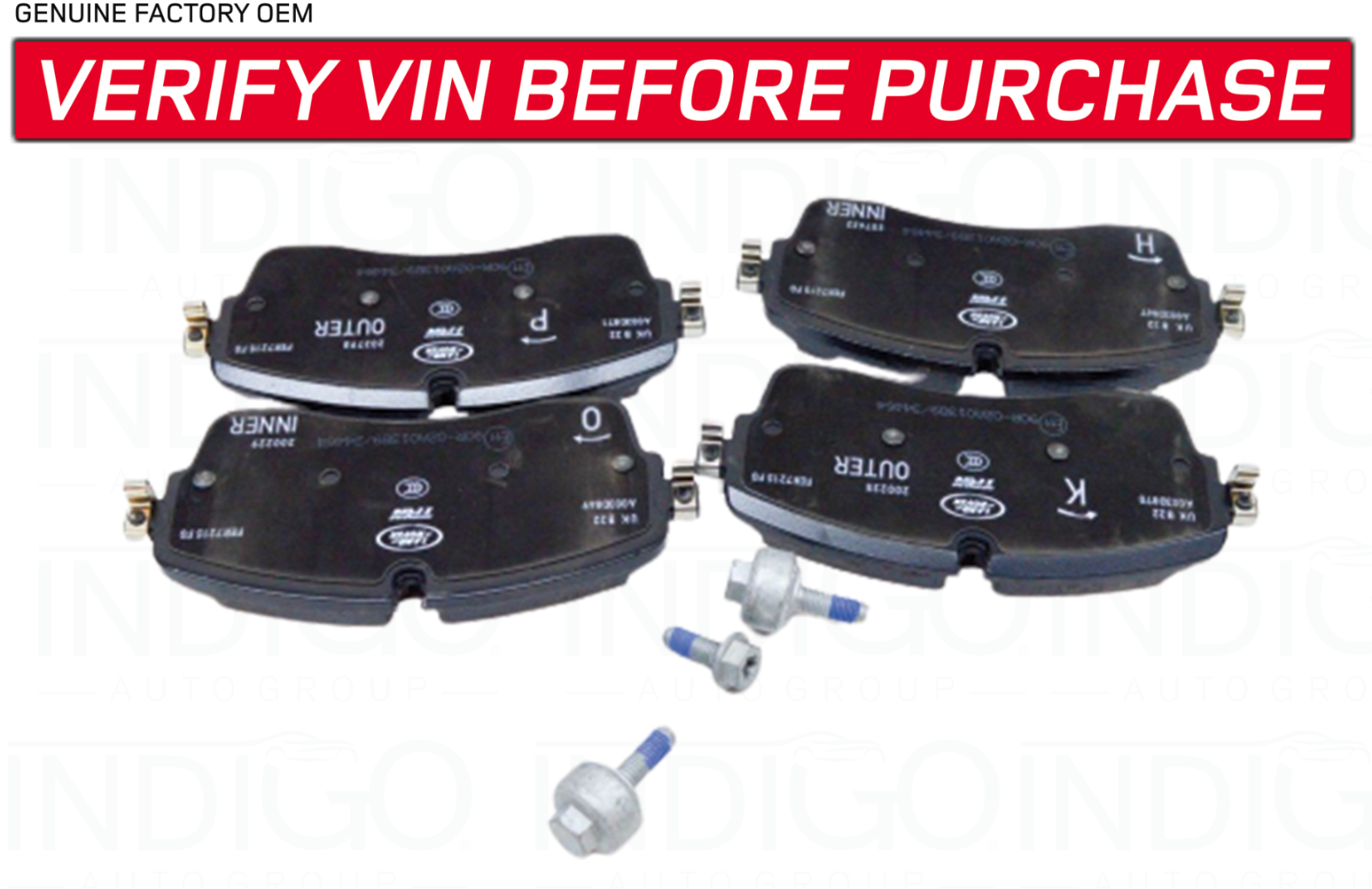 2013-2021 RANGE ROVER L405 Genuine Land-Rover Brake Pads (VERIFY VIN ...
