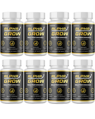 Alpha Grow Male Performance Tablets, Energy Support - 8 Bottles | eBay