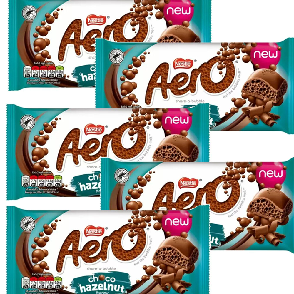 Aero Chocolate Hazelnut Smooth Sharing Bar 90g For Easter Perfect Treat ...