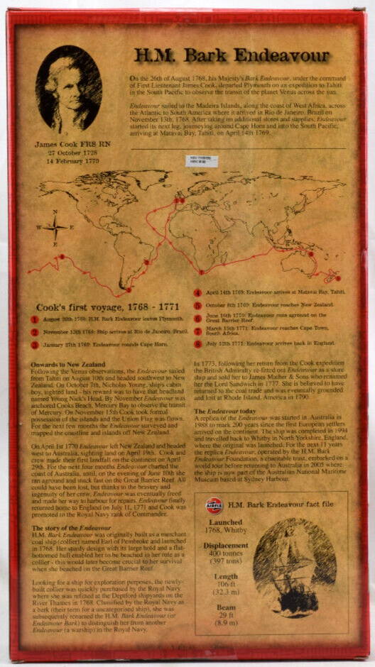 Airfix H.M. Bark Endeavour-Captain Hook W/ Glue Paint Brushes 1:120 ...