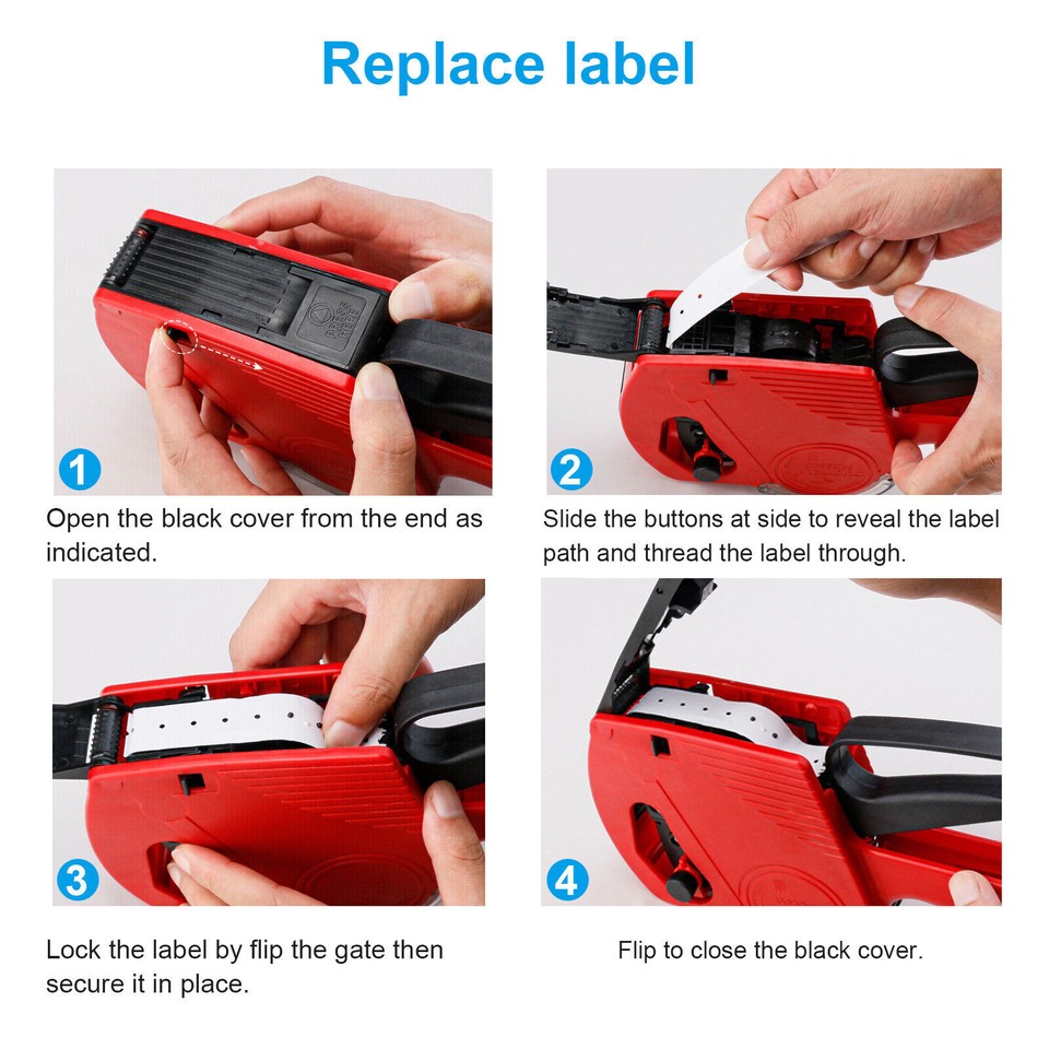 MX-5500 8 Digits Price Tag Gun Marking Machine w/Sticker Labels Ink ...
