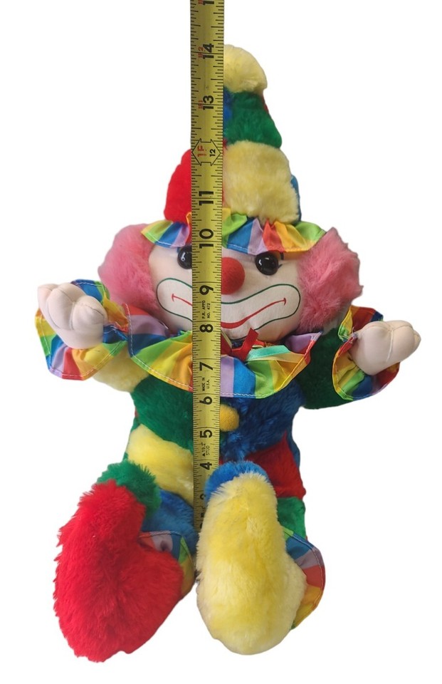 Vtg Cuddle Wit Creation Circus Plush Clown Doll Muliticolor Stuffed Toy ...