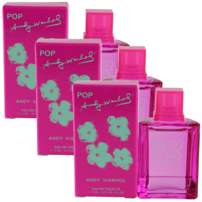 POP by Andy Warhol for Women Combo Pack:EDT Perfume Splash 0.51oz (3 x ...