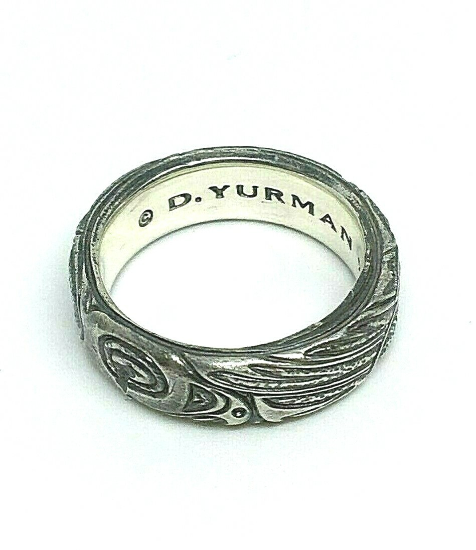 Authentic David Yurman Sterling silver 925 Band Ring … - Gem