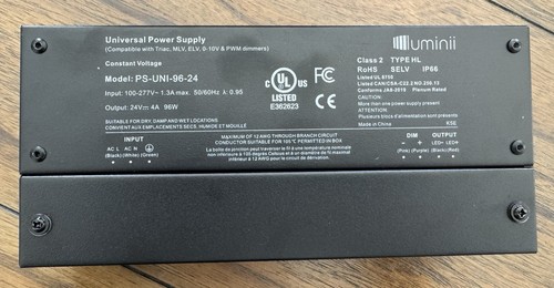 Luminii PS-UNI-96-24 Power Supply LED Driver 96W 24v 130-277VAC 0-10v dim | eBay