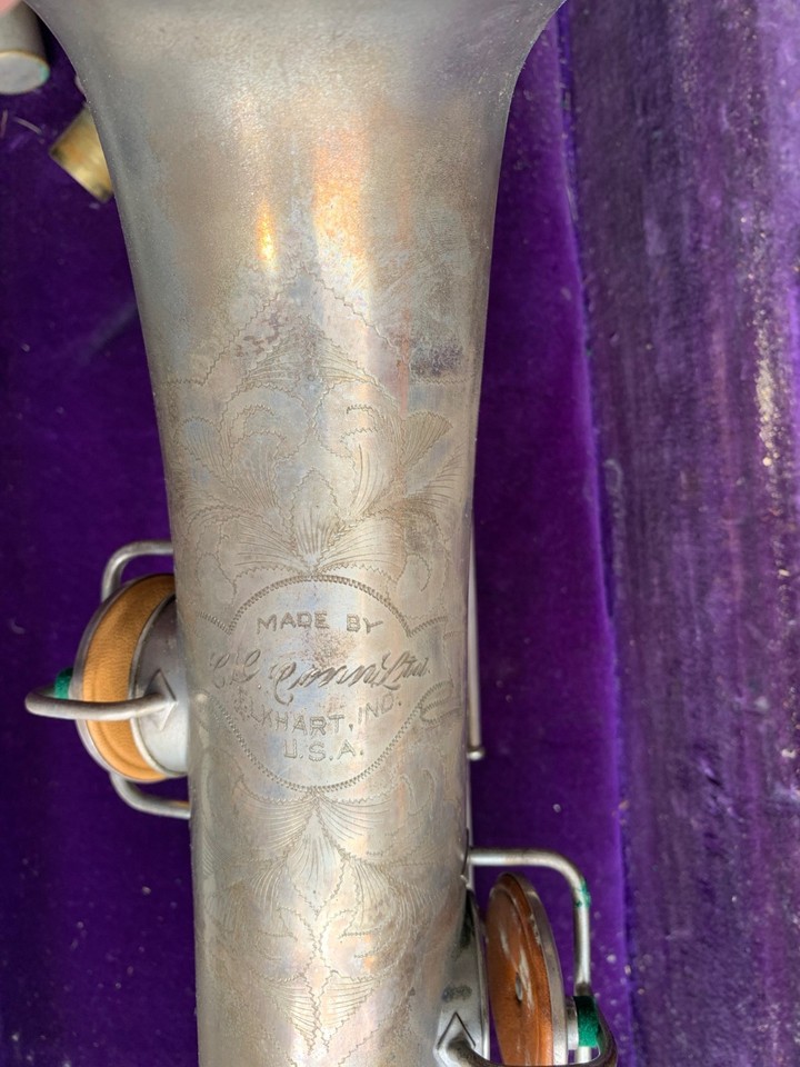 Vintage C.G Conn Saxophone Silver Nickel Plated with Case | eBay