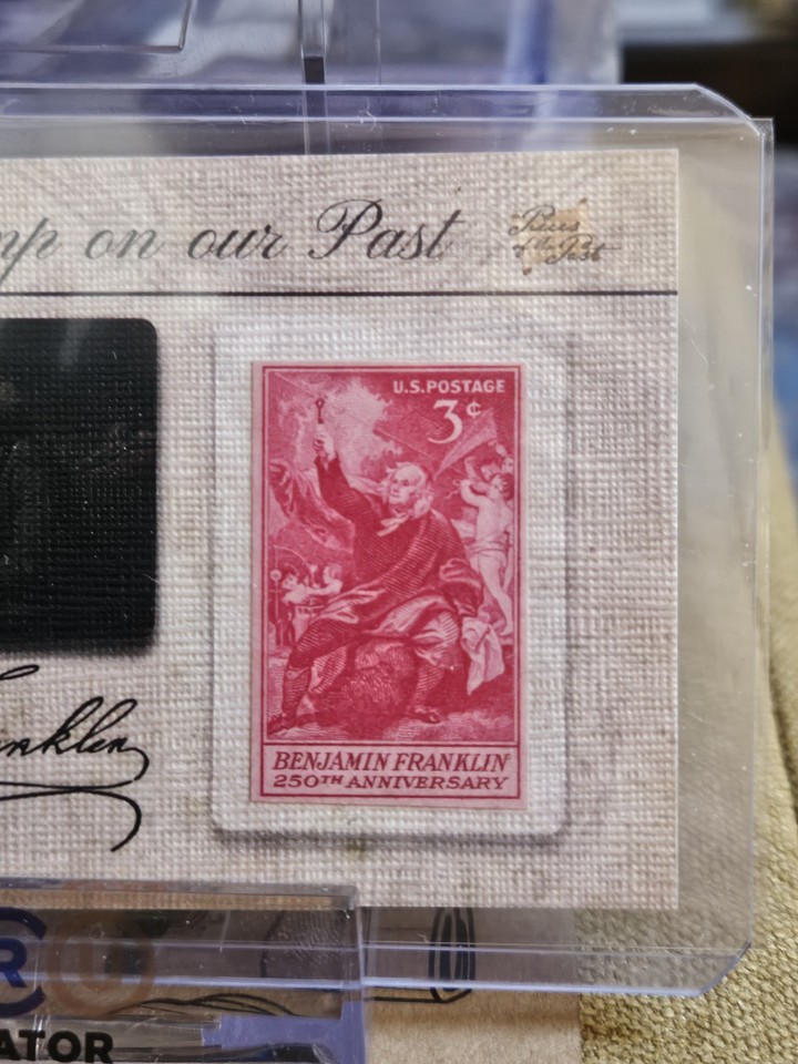 2018 BEN FRANKLIN - STAMP ON OUR PAST 250th Anniversary STAMP RELIC SP ...