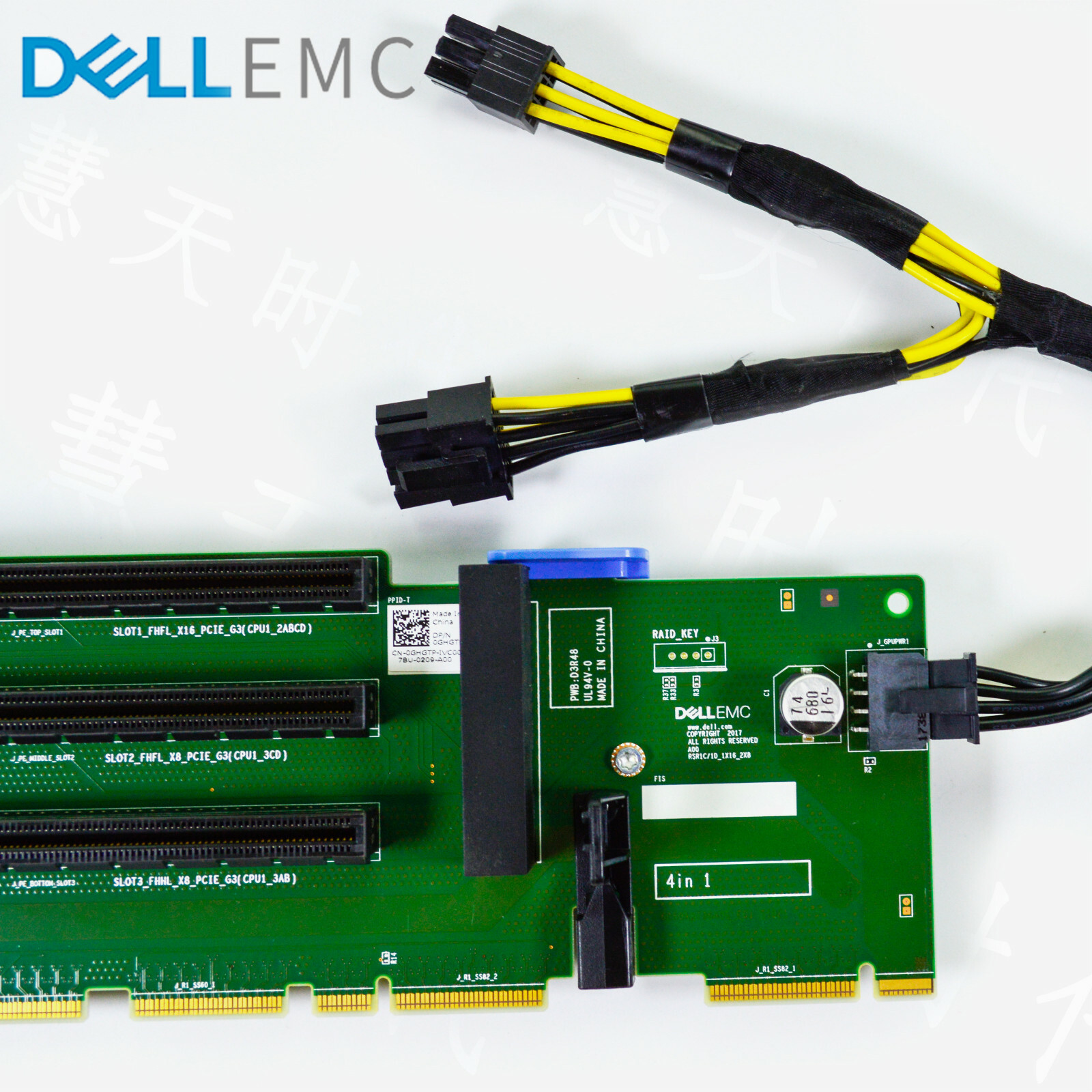 For DELL Poweredge R740 R740XD Riser1 GPU PCIE Board Card GHGTP w/Cable ...