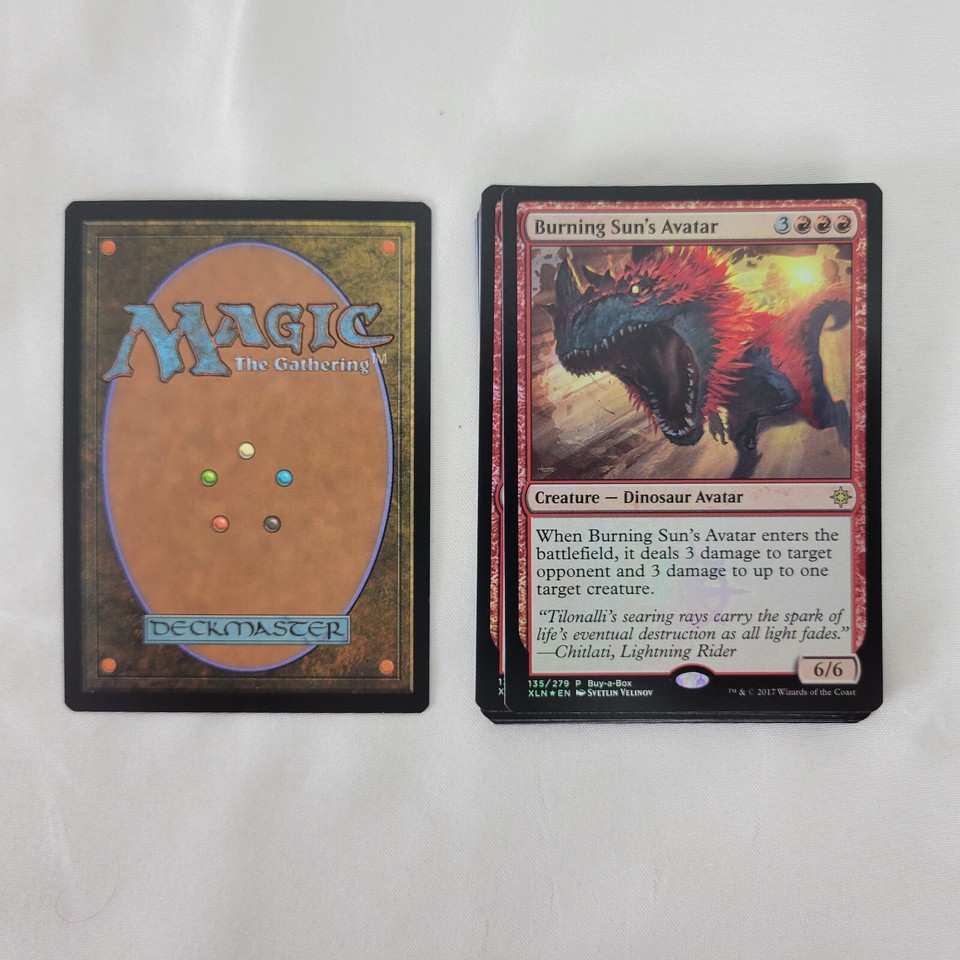 2x MTG FOIL Burning Sun's Avatar Buy Box Promo NM Near Mint Magic the ...