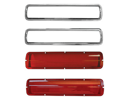 1968-1970 Mustang Shelby Tail Lamp Light Lenses & Bezels | 4pcs ...