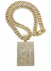 HIP HOP MIGOS YRN 91 PENDANT & ICED MIAMI CUBAN CUBIC ZIRCONIA CHAIN ...
