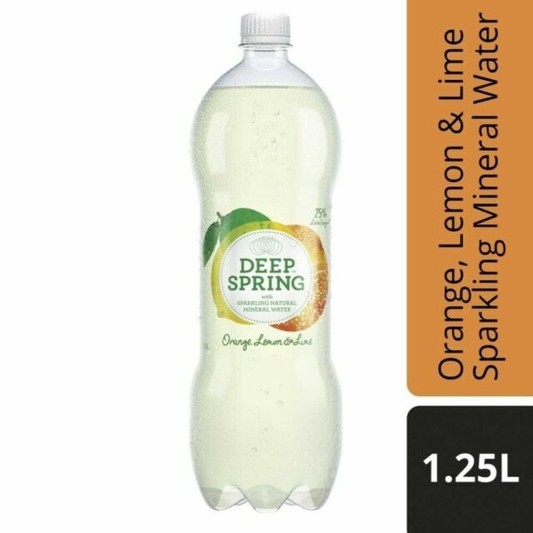 Deep Spring 1.25L Lemon Lime and Orange Mineral Water for sale online ...