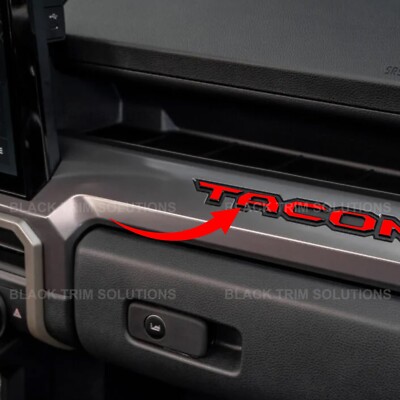 2024-2025 Toyota Tacoma Red Overlay DECALS for Dash Board Interior ...