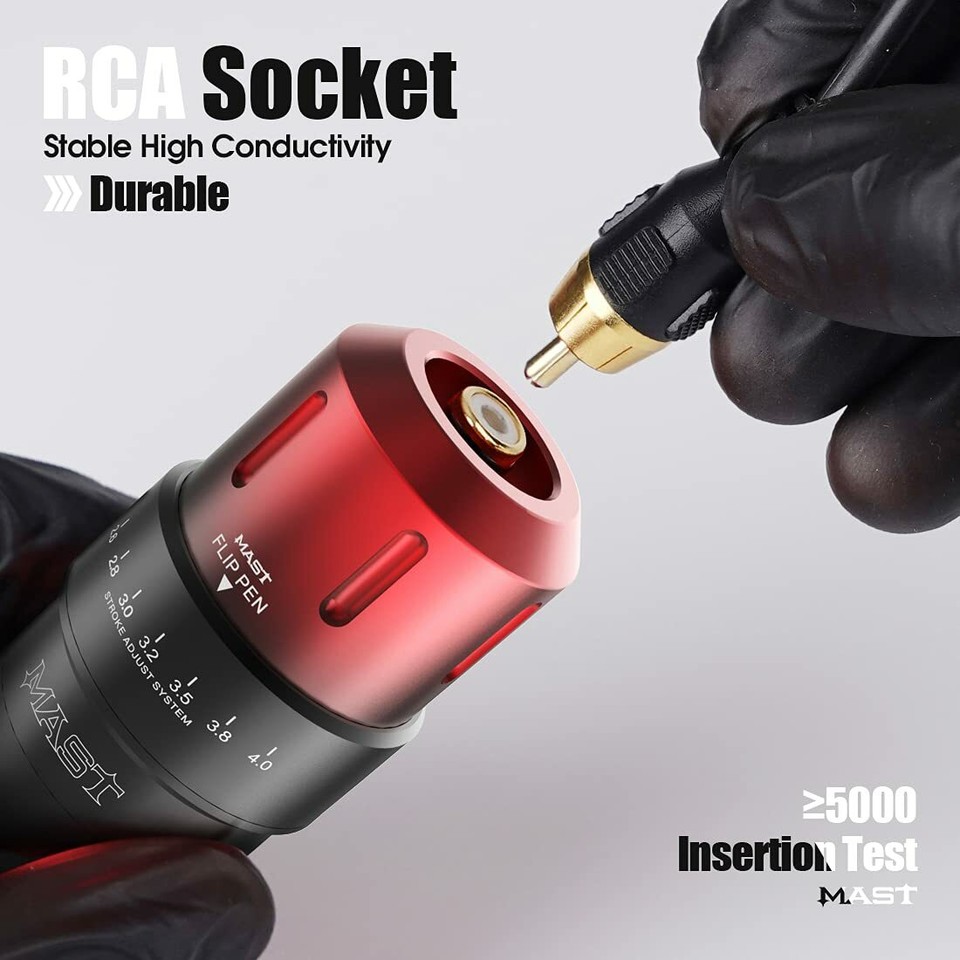 Mast Flip 2.6-4.0mm Six Stroke Rotary Tattoo Pen Machine Halo Power ...