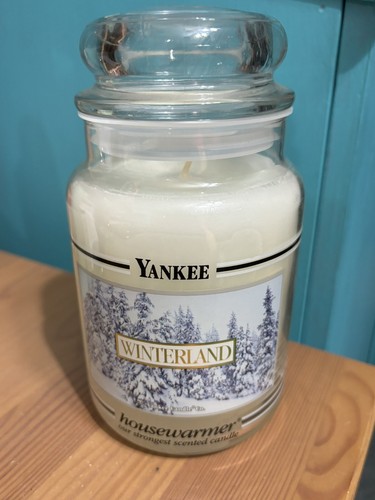 NEW YANKEE CANDLE BLK LABEL WINTERLAND ORIGINAL SINGLE WICK LGE JAR ...
