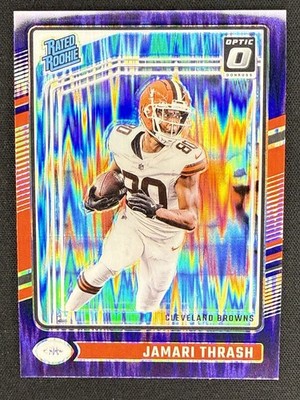 2024 Donruss Optic Purple Shock Jamari Thrash RC Cleveland Browns #241 ...