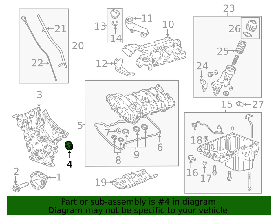 Genuine GM Rear Main Seal Retainer 12715134 | eBay