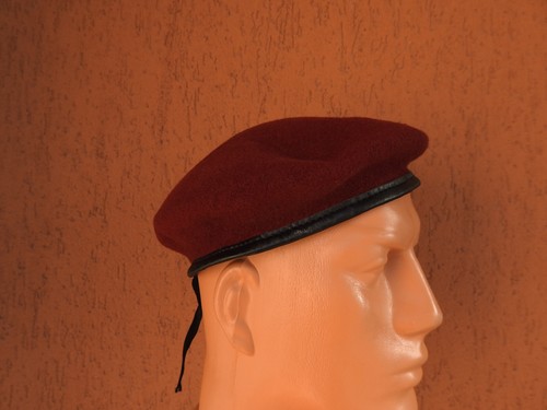 Bundeswehr German Army Commando Beret Red Wool Flat Hat Plein Ciel Size ...