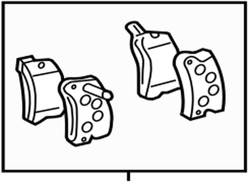 04466-33090 Toyota Pad kit, disc brake, rear 0446633090, New Genuine ...