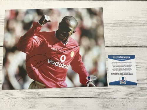 Dwight Yorke Signed 8x10 Photo Manchester United Beckett BAS COA ...