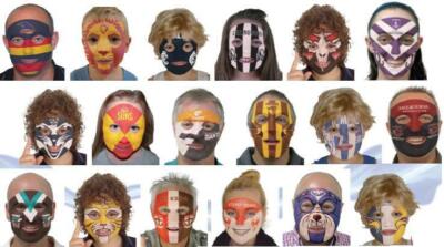 AFL Team Colours Full Face Mask/Skin - Removable Pack of 3 | eBay Australia