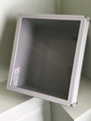 Hoffman Waterproof Enclosure 14”x12”x8” Fiberglass w Clear Hinged Lid ...