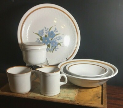 NIKKO Color Stone Pansy Various Pieces Dinner, Salad, Mug, Bowl, Sugar ...