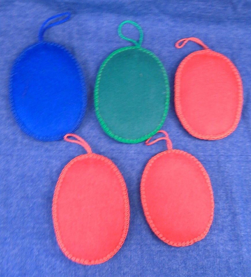 5 Vintage Needlepoint Ornaments Wall Hangings Dutch Boy Girl Native ...