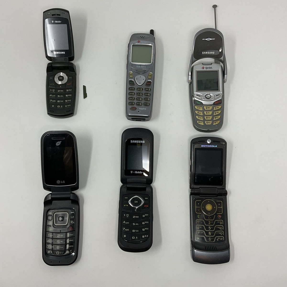 Old Flip Cell Phone Old Classic Flip Style Cell Phones On White Stock