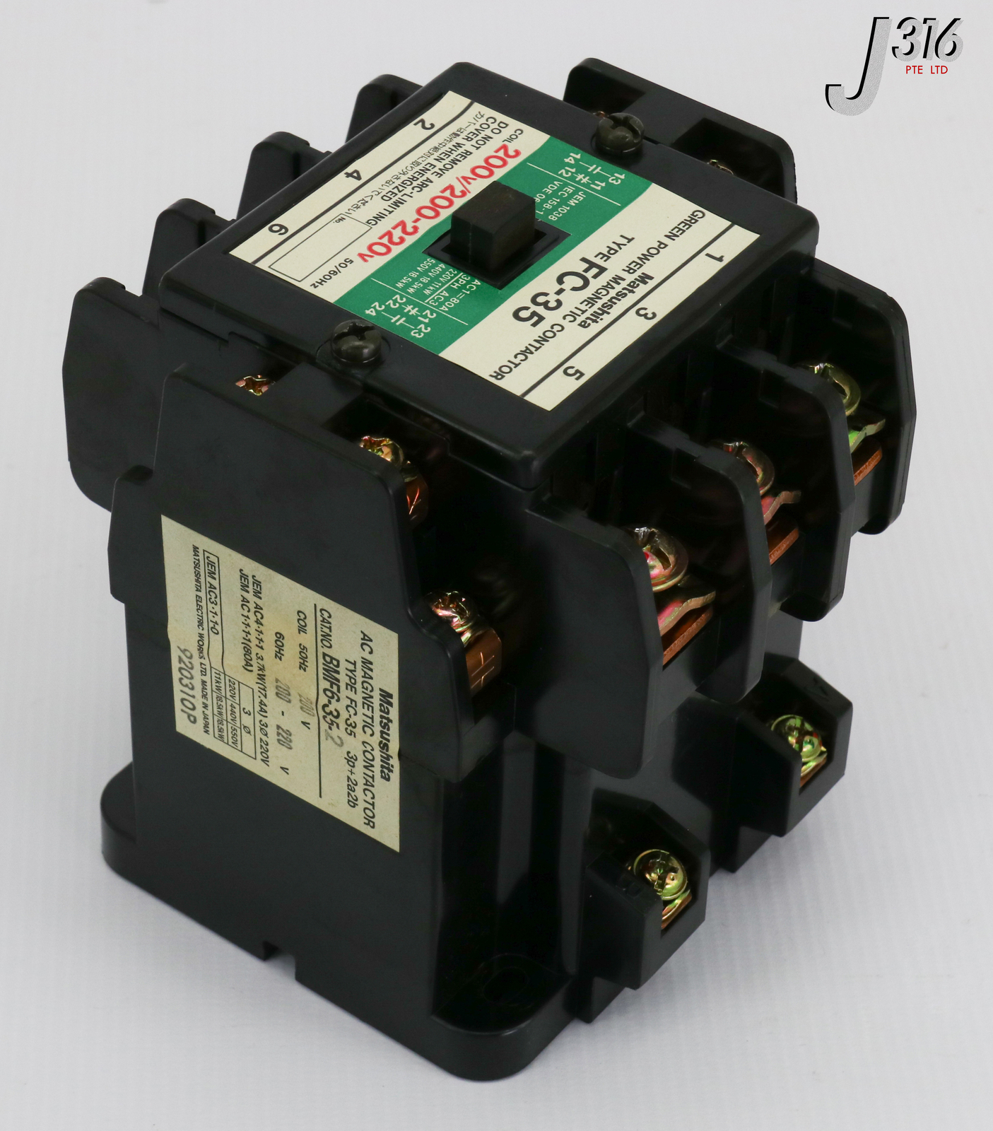 17047 MATSUSHITA TYPE FC-35 GREEN POWER MAGNETIC CONTACTOR BMF6-35-2 | eBay