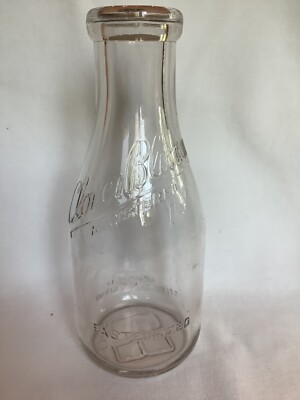 Vintage Clover Blossom Dairy Quart Glass Milk Cream Bottle | eBay