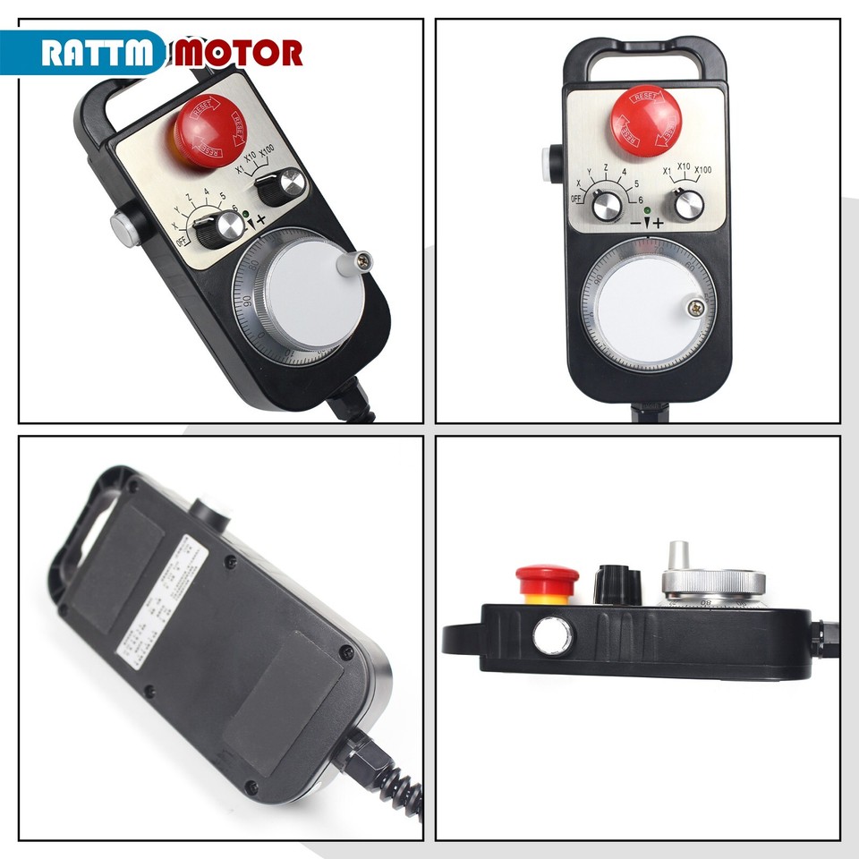 【USA】6 Axis / 4 Axis CNC Handwheel MPG Pendant w/ E-Stop For CNC Router ...