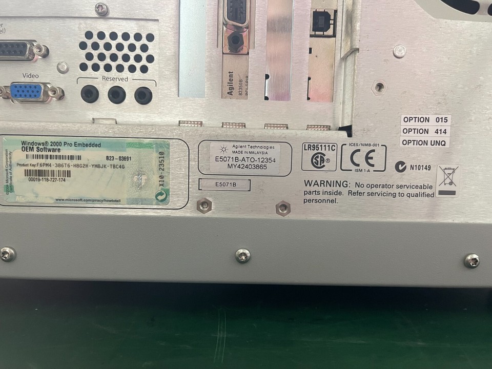 Agilent E5071B ENA RF Network Analyzer 300 kHz – 8.5 GHz , w/ opt. 015 ...