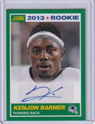 KENJON BARNER 2013 Score Rookie Signatures #385 Panthers | eBay