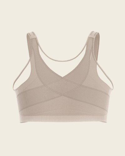 Leonisa Women Posture Corrector Back Support Wireless Bra Beige Sz 38 C ...