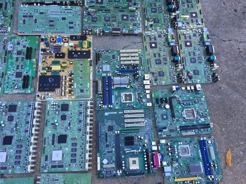 Motherboard Circuit Board Scrap Lot 34lbs PC for precious metals ...